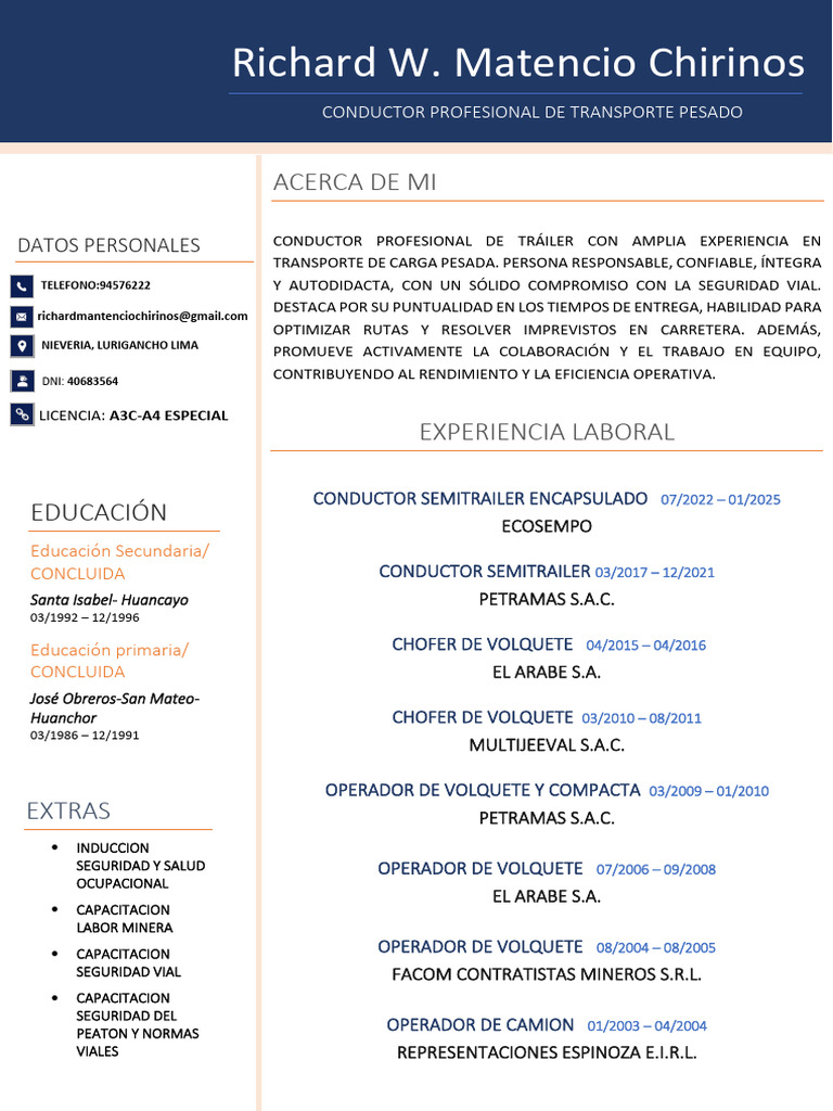 Conductor Profesional de Tráiler Experto | PDF