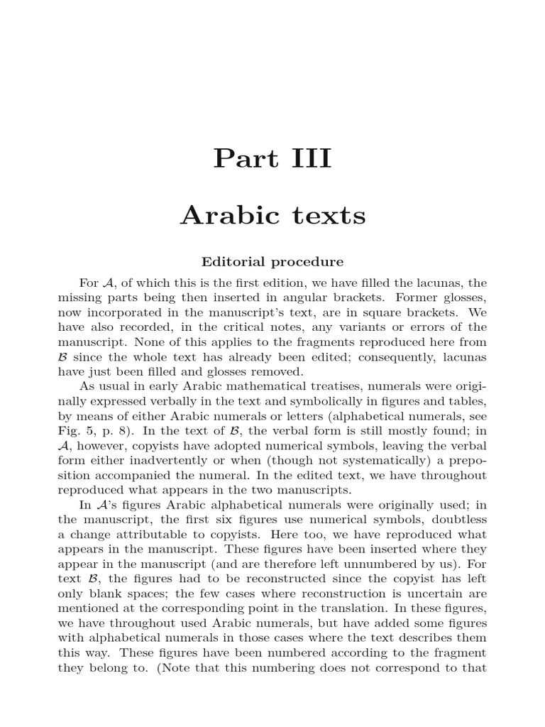 Arabic Mathematical Texts Editing Process | PDF
