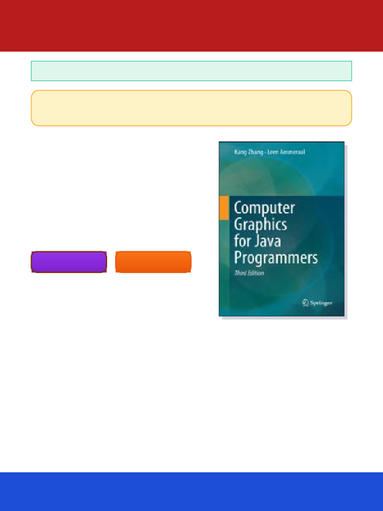 Computer Graphics for Java Programmers 3rd Edition Leen Ammeraal ebook ...