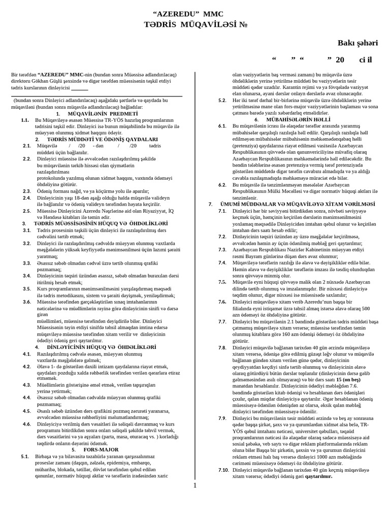 tryos muqavile2025-2026 | PDF