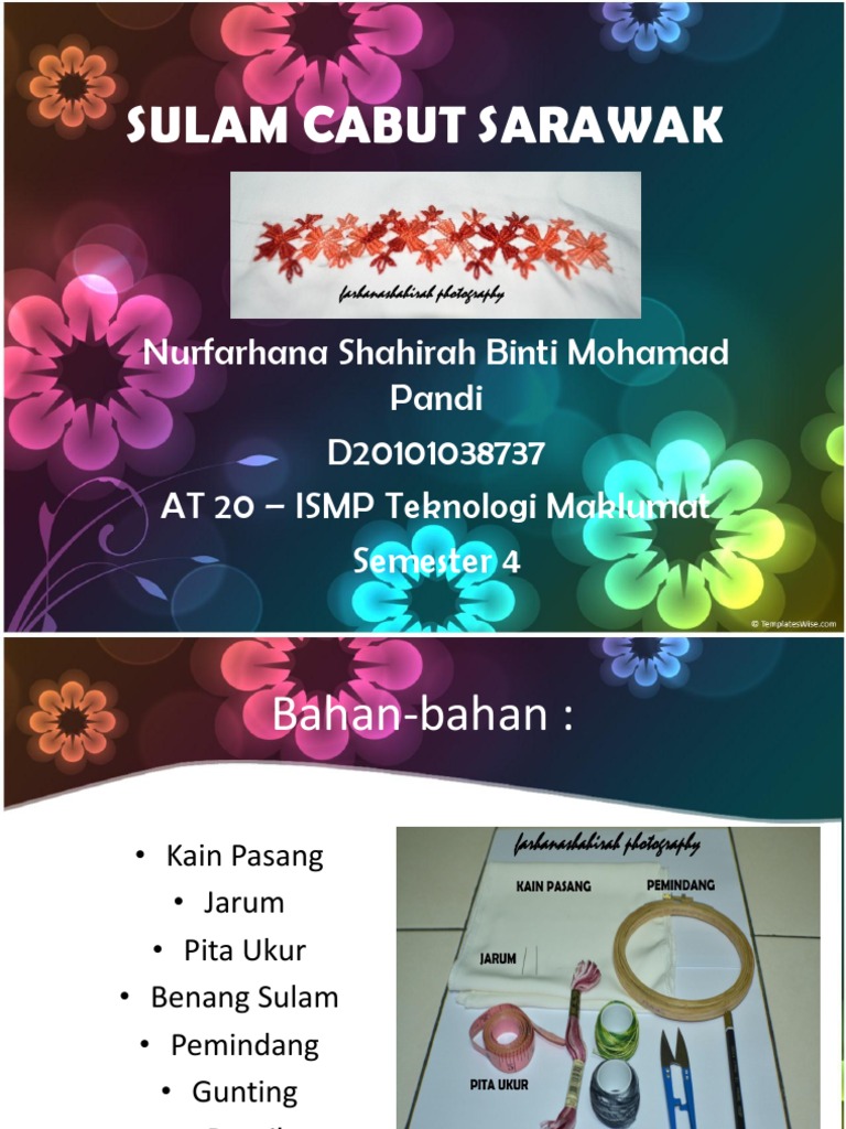 Sulam Cabut Sarawak | PDF