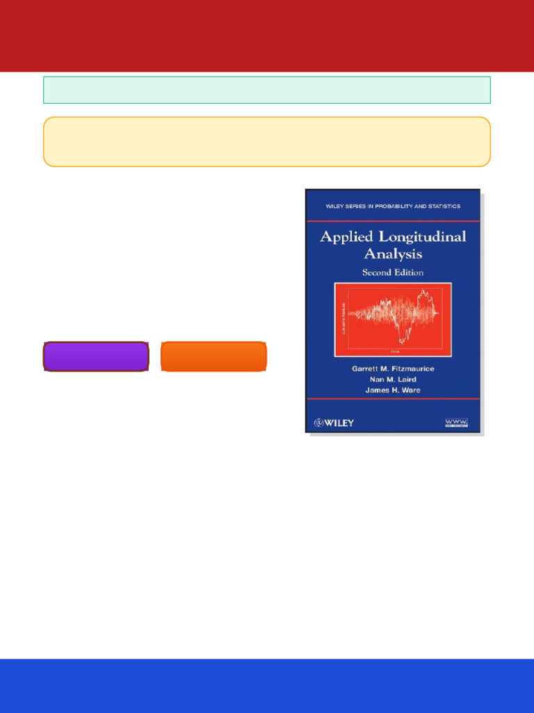 Applied Longitudinal Analysis 2nd Edition Complete Ebook | PDF | Linear ...