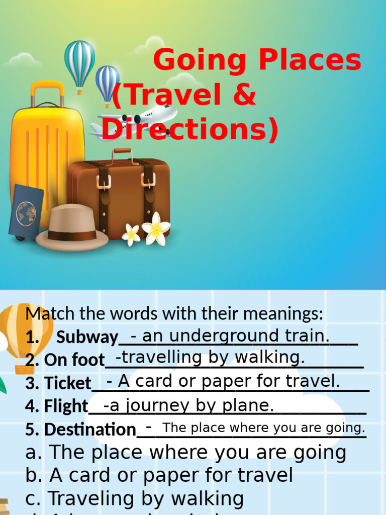 Travel Vocabulary and Directions Guide | PDF | Chess Theory | Chess