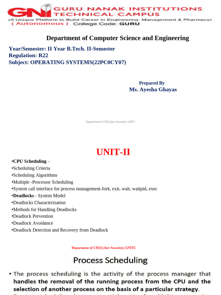 OS UNIT-2 | PDF | Scheduling (Computing) | Process (Computing)