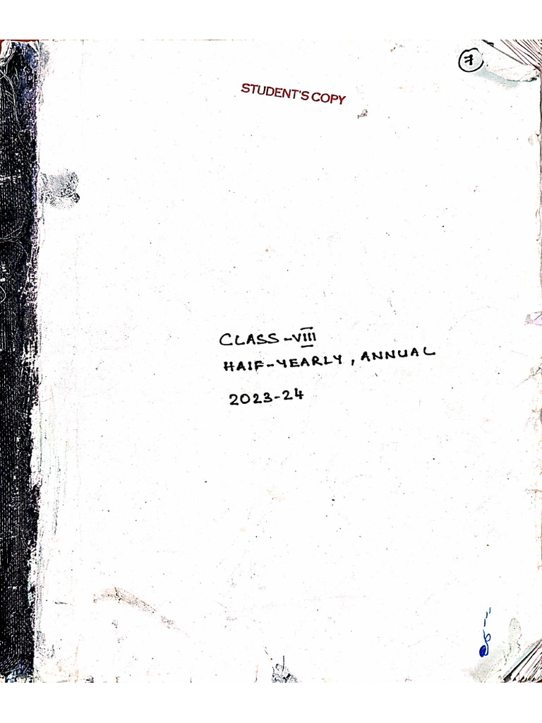Class 8 - Half-Yearly and Annual 2023 - 2024 (1) | PDF