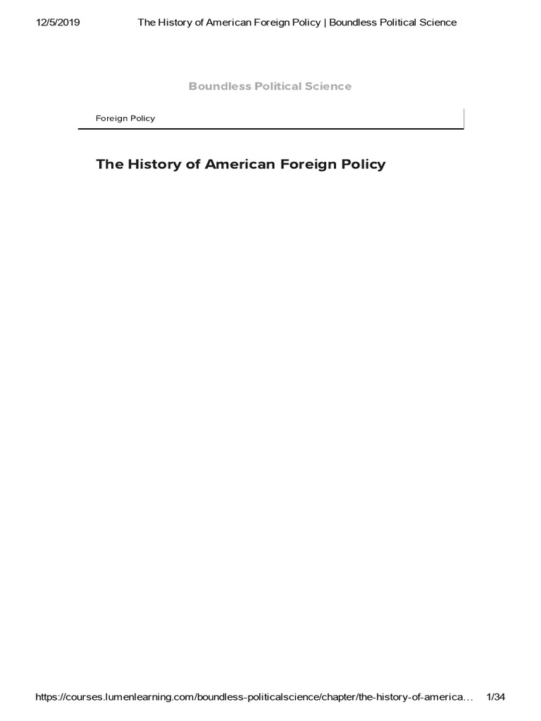The History of American Foreign Policy - Boundless Political Science ...