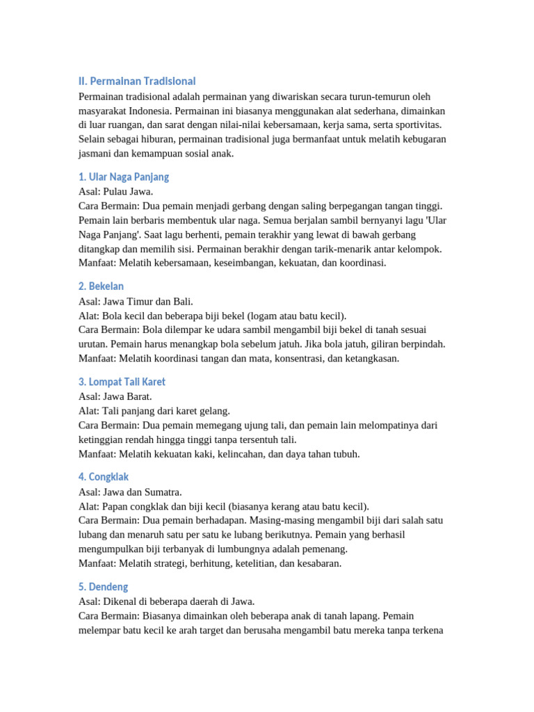 Materi Atletik Permainan Tradisional Dan Kebugaran Jasmani | PDF