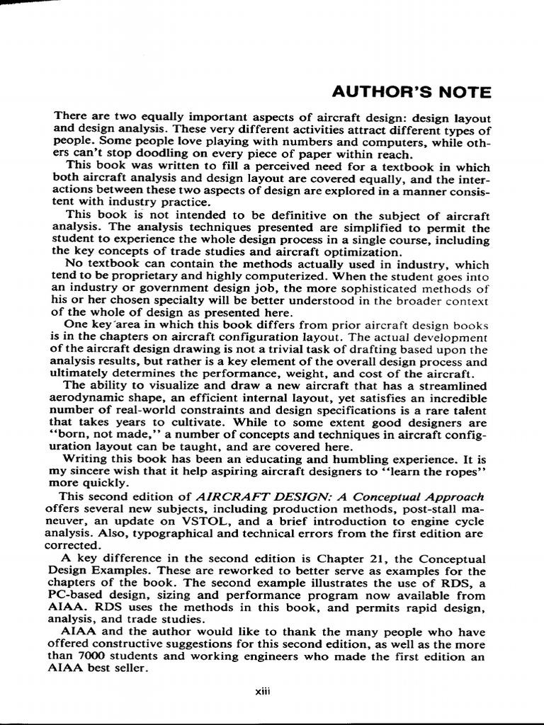 RAYMER - Aircraft Design-A Conceptual Approach-4 | PDF