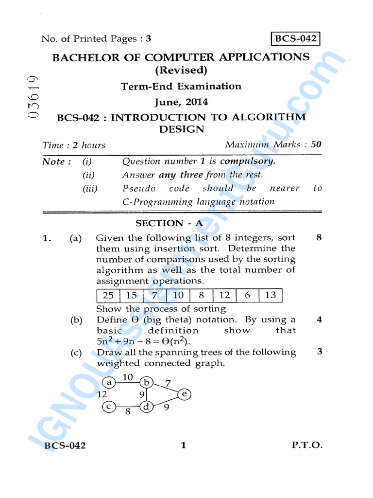 09._June_2014 BCS-042 IGNOUAssignmentGuru.com | PDF | Recurrence ...