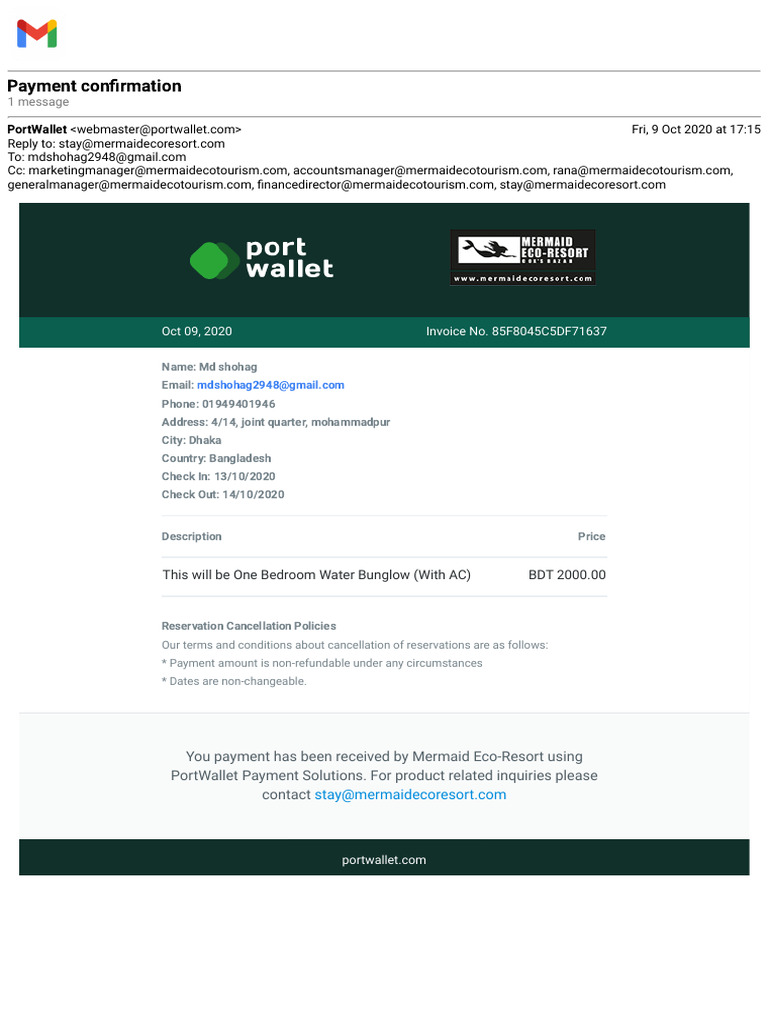 Gmail - Payment Confirmation (1) | PDF