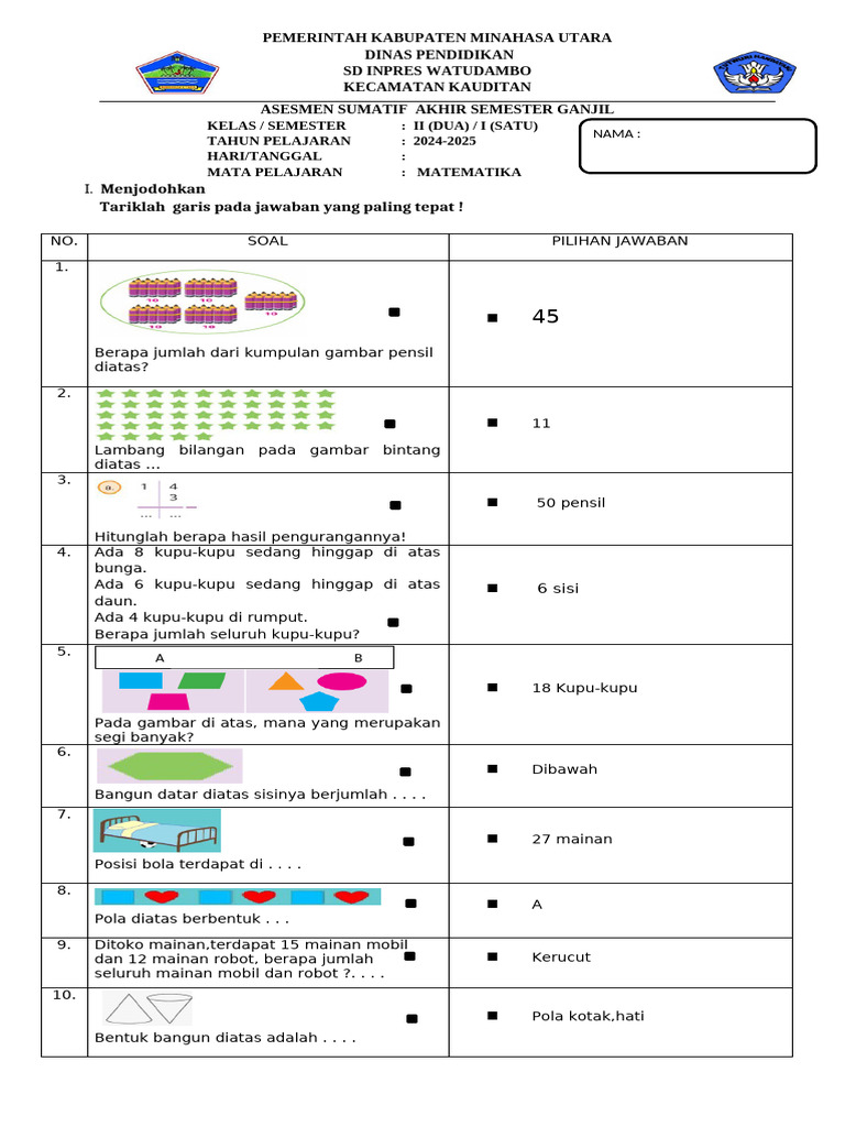SUMATIF Matematika | PDF