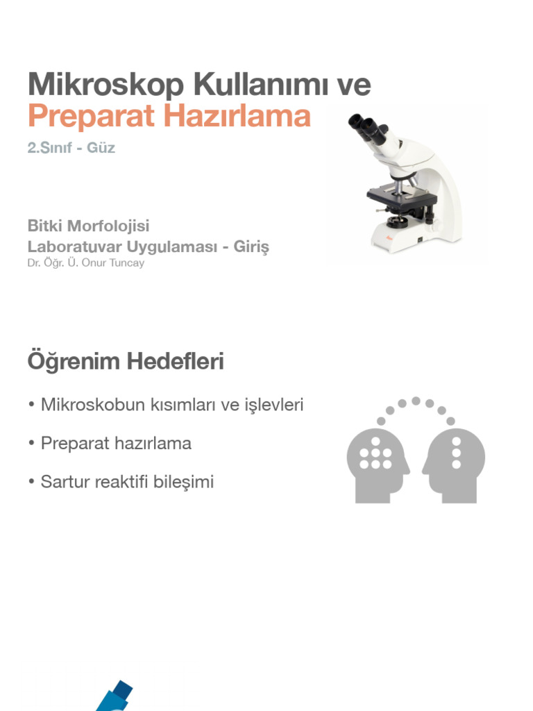 Mikroskop Kullanımı Ve Preparat Hazırlama | PDF
