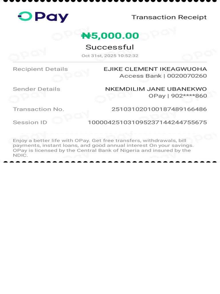 Transaction Receipt-251031020100187489166486 | PDF