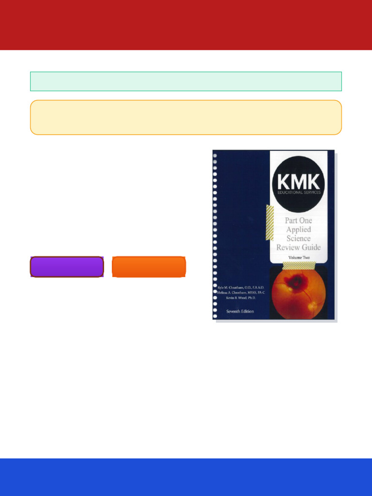 National Board of Examiners in Optometry NBEO Part One Applied Science ...