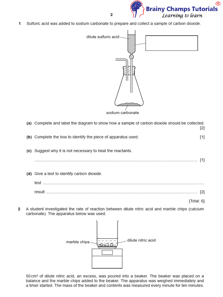 Carbon Dioxide Collection and Reaction Analysis | PDF | Chemical ...