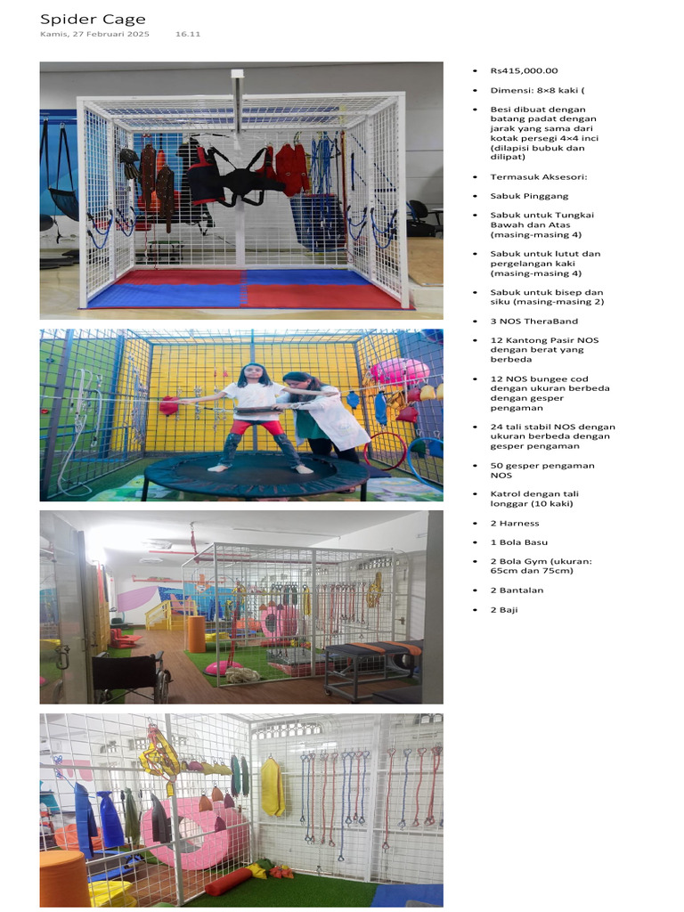 Spider Cage dengan Aksesori Lengkap | PDF