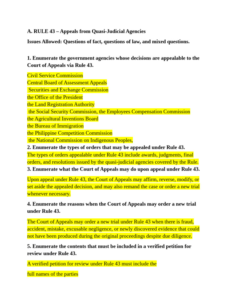 43,45,47 RULE | PDF | Judgment (Law) | Appeal