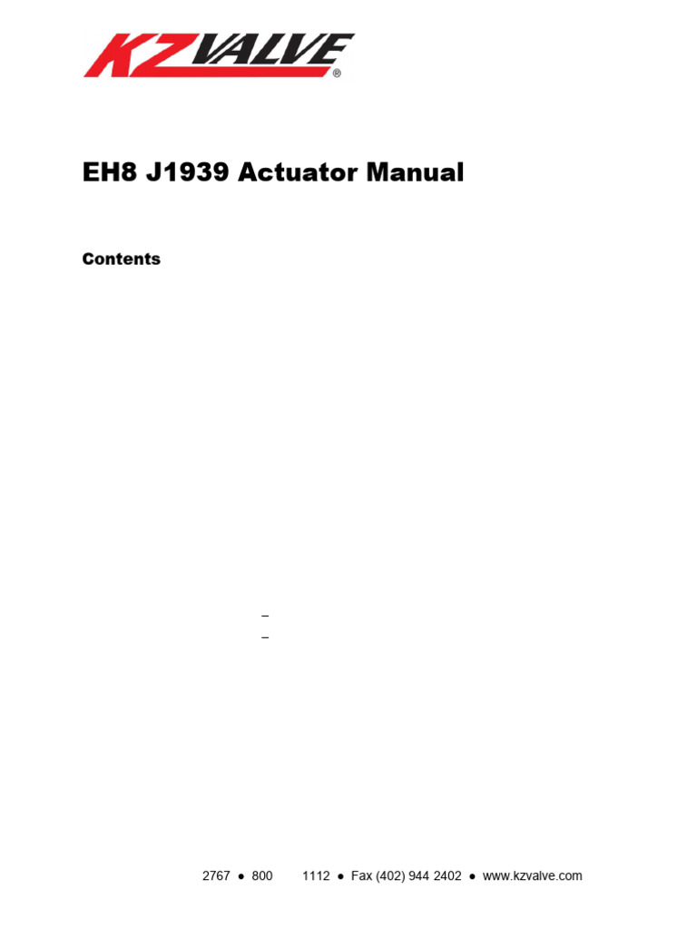 EH8 J1939 Actuator Manual Guide | PDF | Bit | Transmission Control Protocol