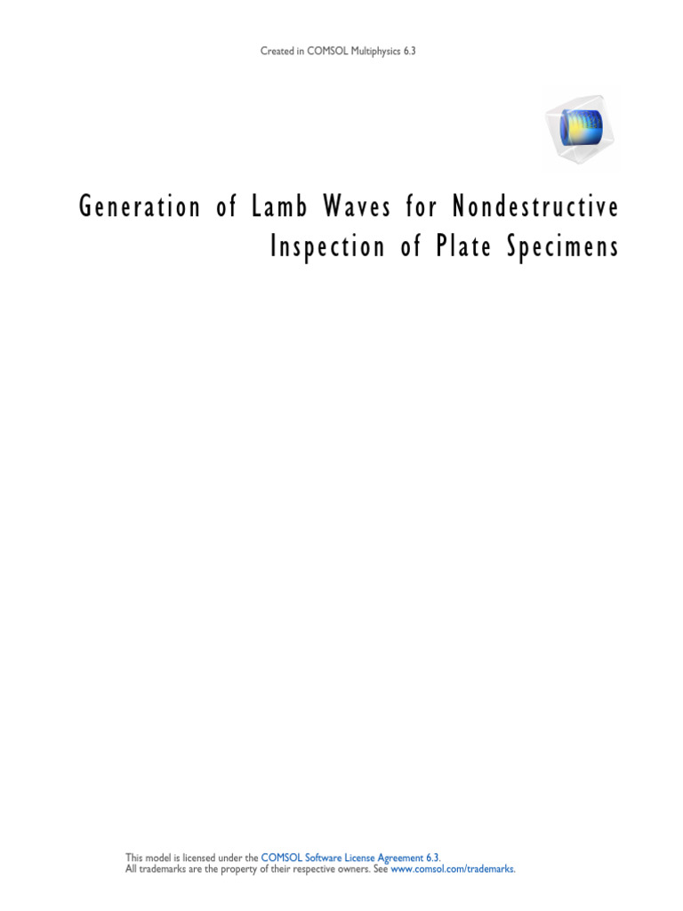 Models - Aco.lamb Waves NDT Plate | PDF | Waves | Classical Mechanics
