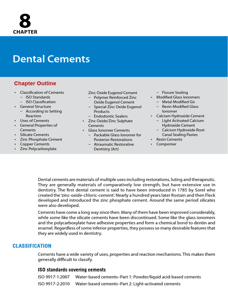 Overview of Dental Cements and Their Uses | PDF | Dental Material ...