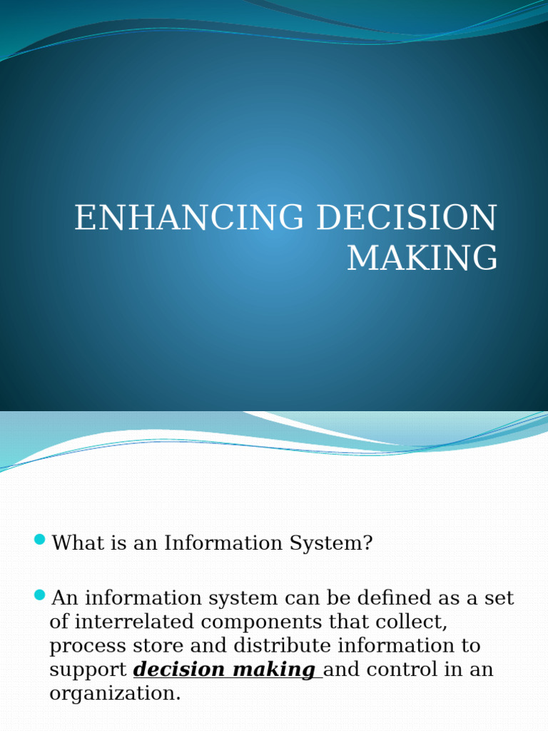 Decision-Making with Information Systems | PDF | Business Intelligence ...
