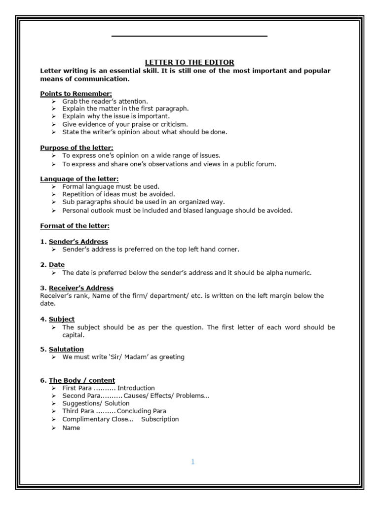 Formal Letter Writing Guide | PDF