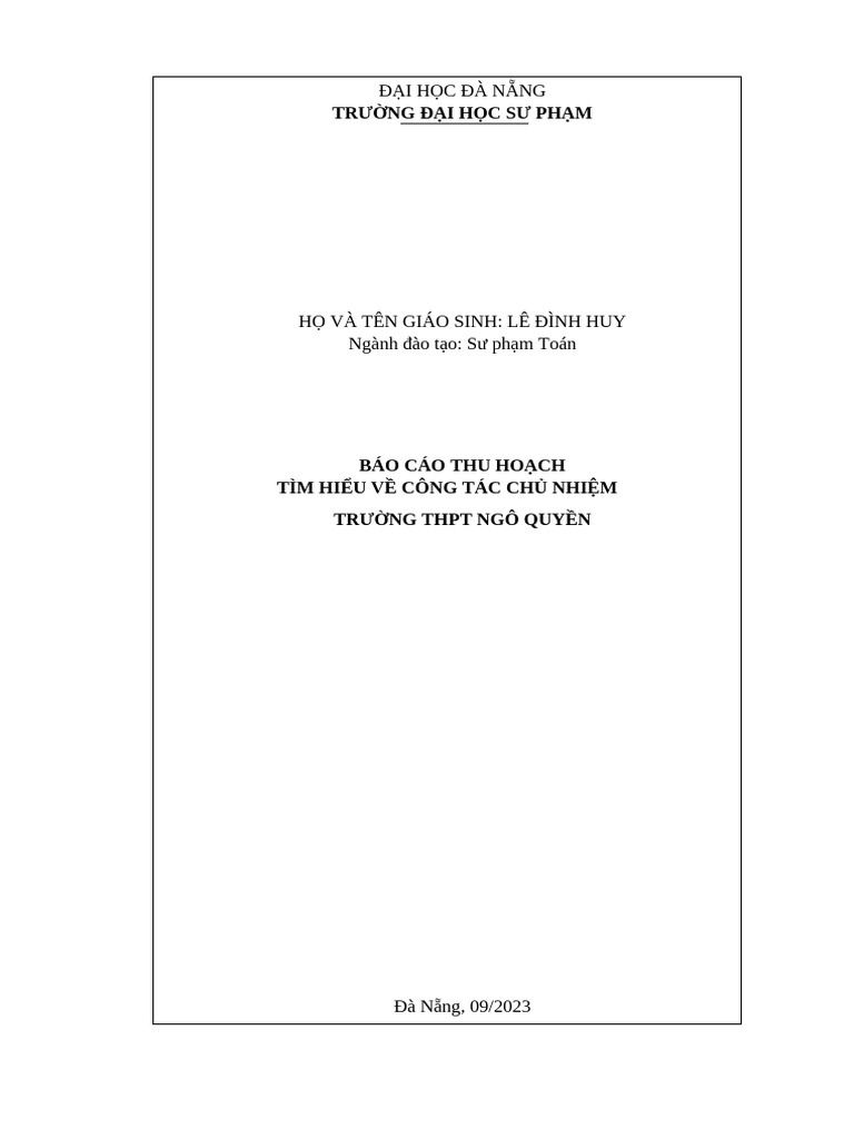 Bao Cao Chu Nhiem | PDF