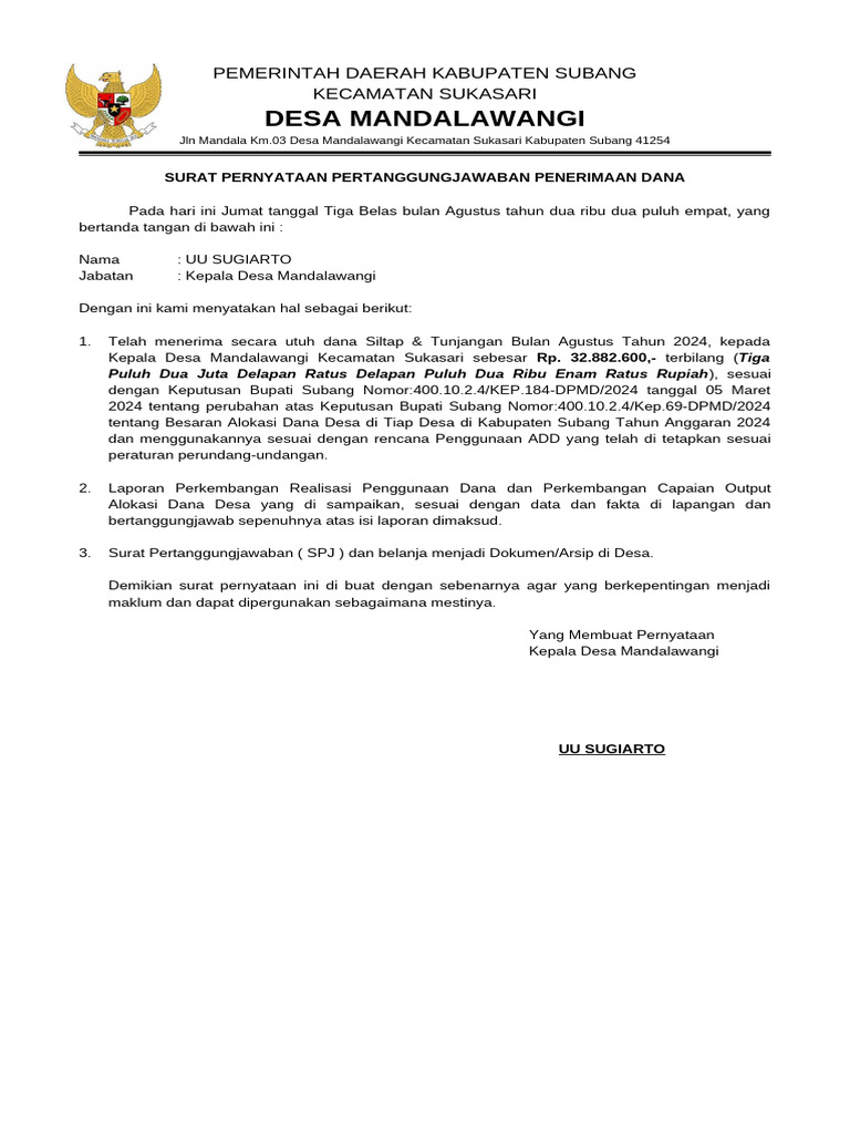 Pengajuan Siltap | PDF