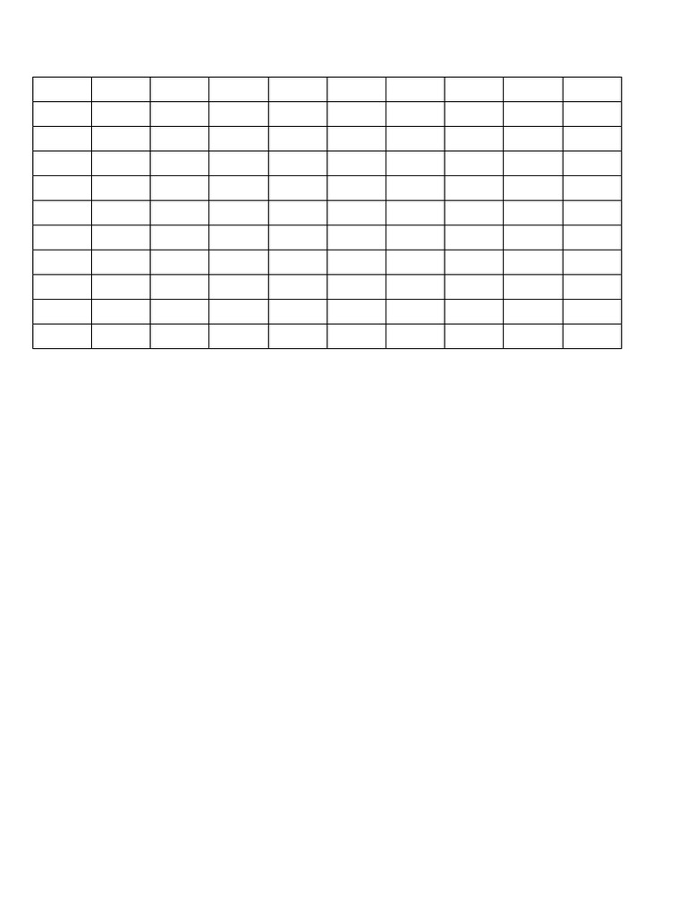 Table de données échantillons 10x10 | PDF