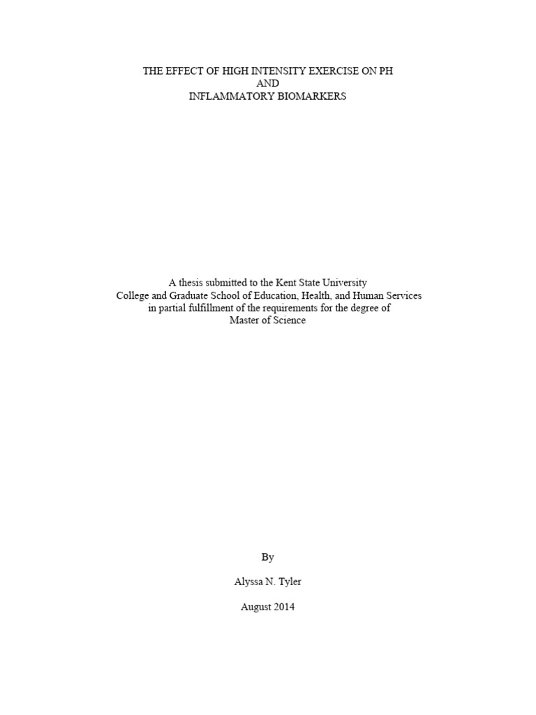 High-Intensity Exercise: pH & Inflammation | PDF | Inflammation | Cytokine
