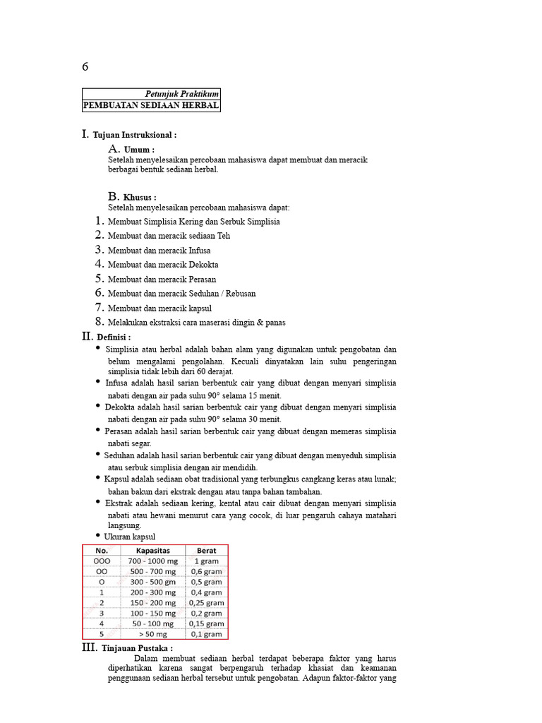 Panduan Praktikum Sediaan Herbal | PDF
