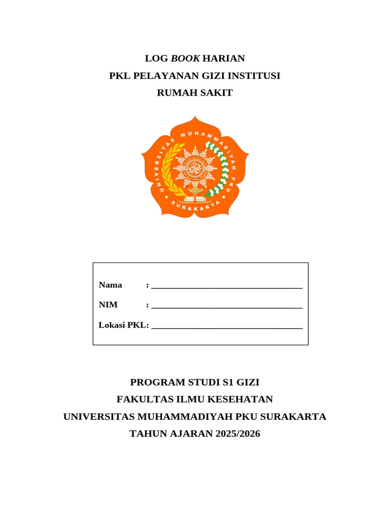 Log Book Harian Pkl Pgi Rs | PDF