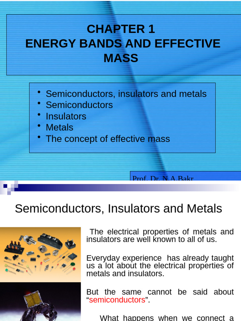 CHAPTER 1 | PDF | Electronic Band Structure | Semiconductors