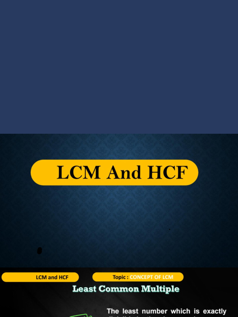 Lcm and hcf 1 | PDF