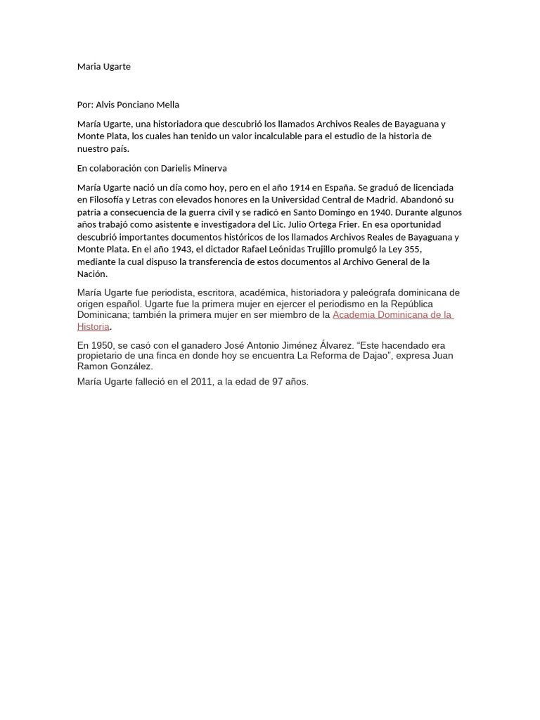 Maria Ugarte | PDF
