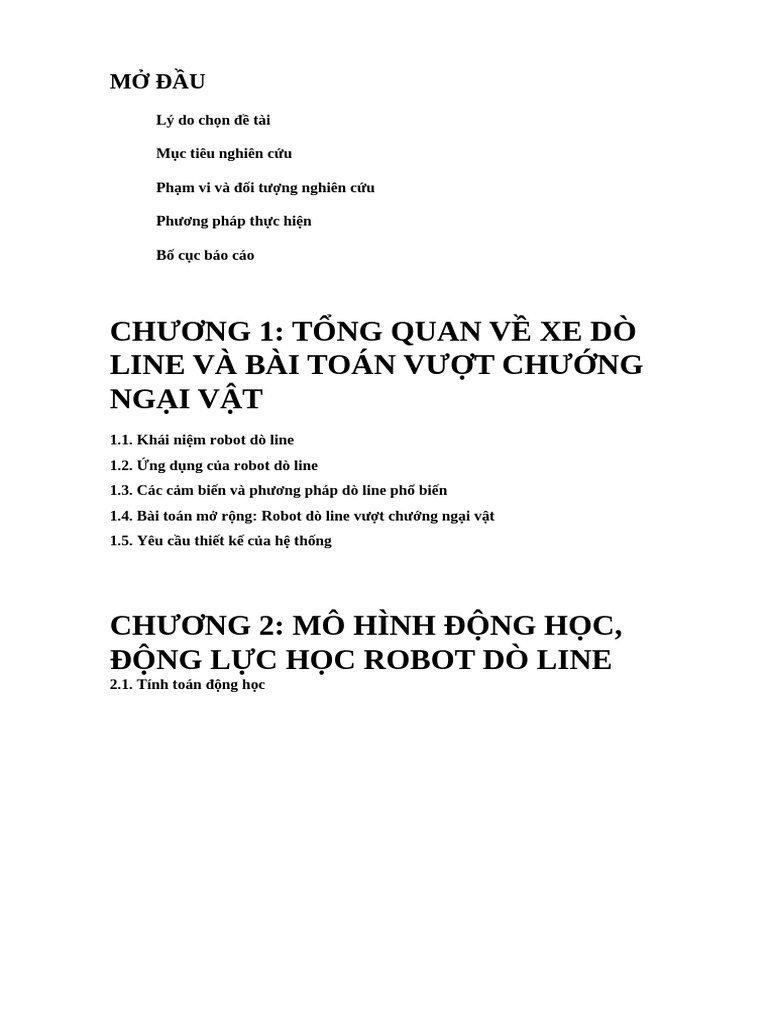 Bài Báo Cáo Xe Dò Line | PDF