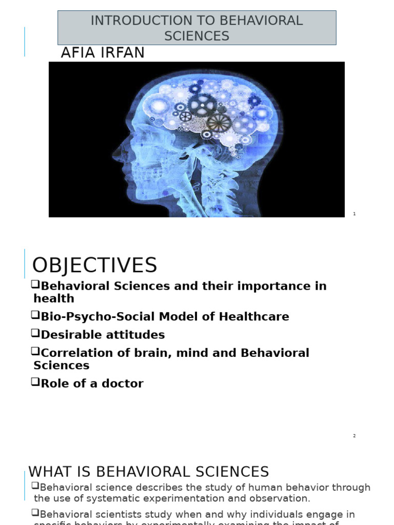 Chapter 01 Behavioral Sciences | PDF | Attitude (Psychology) | Behavior