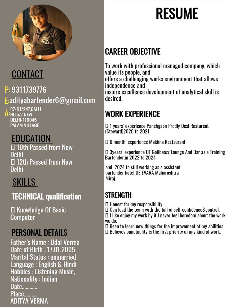 Aditya Verma CV | PDF
