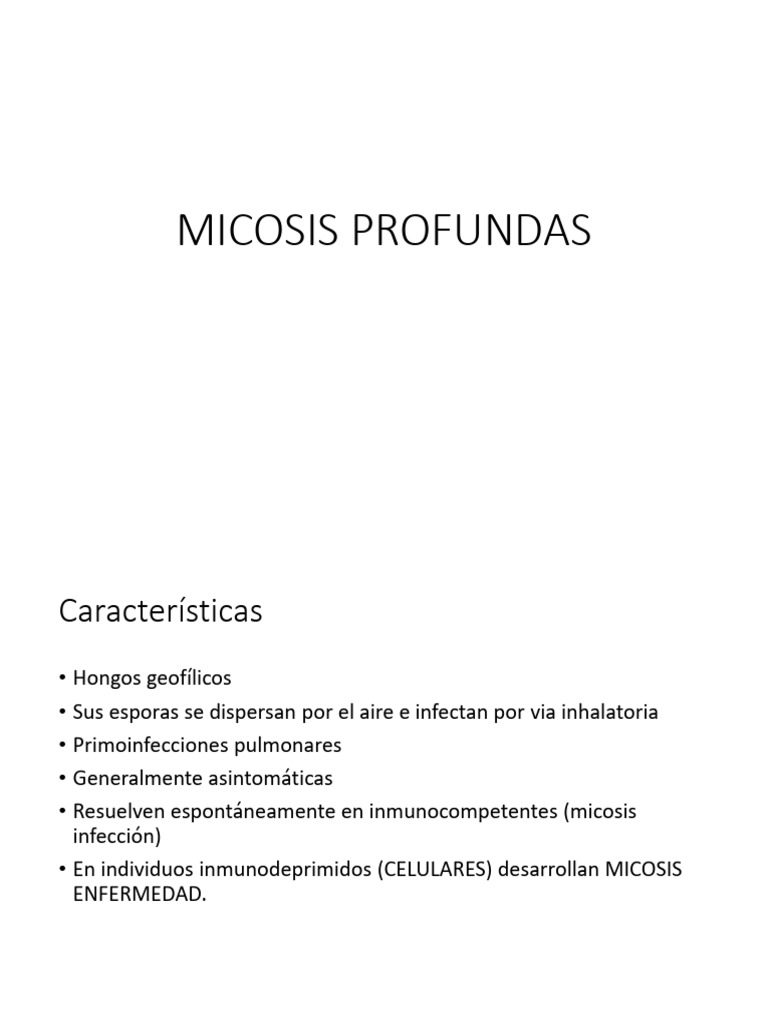 Micosis Profundas | PDF | Sistema inmune | Inflamación