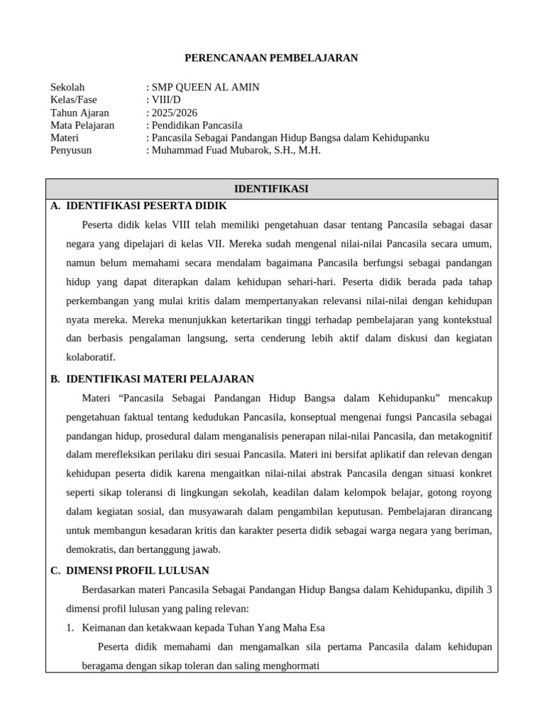 Modul Ajar Pancasila | PDF