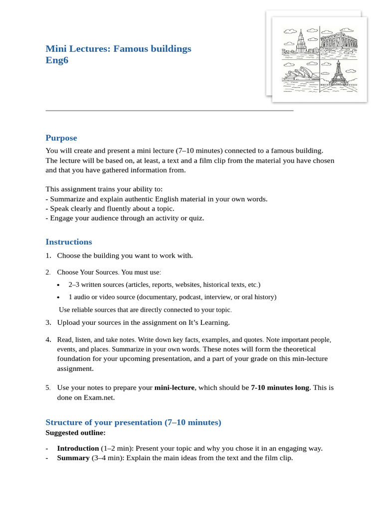 Mini Lectures on Iconic Buildings | PDF | Lecture