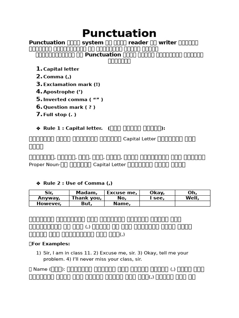 Punctuation | PDF