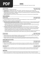 WSO Template for Finance Resumes | PDF | Mergers And Acquisitions ...