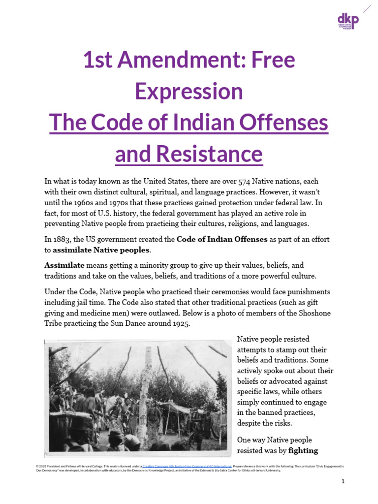Native American Religious Resistance History | PDF