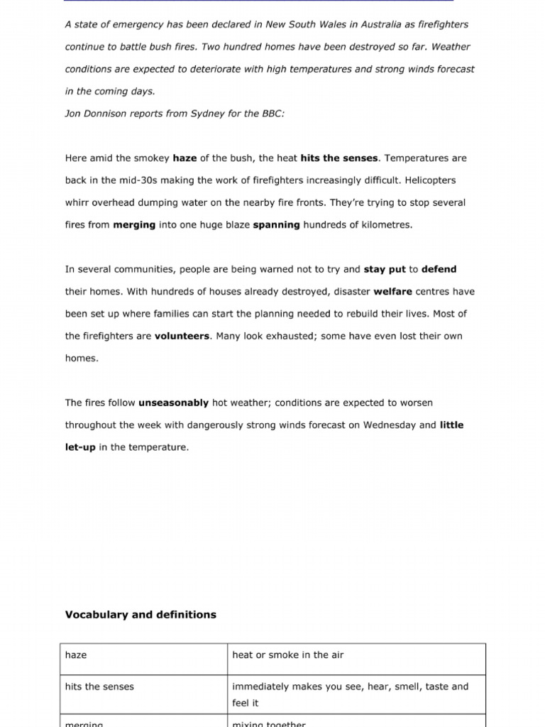 Australian Bush Fires | PDF
