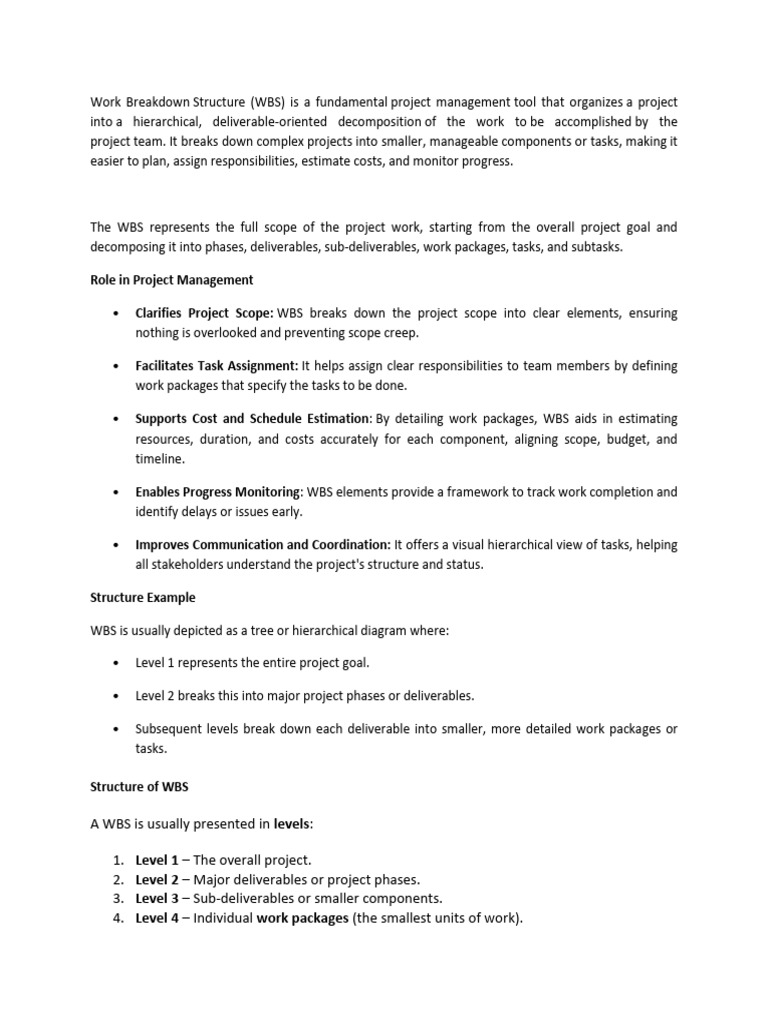Work Breakdown | PDF | Project Management | Computing