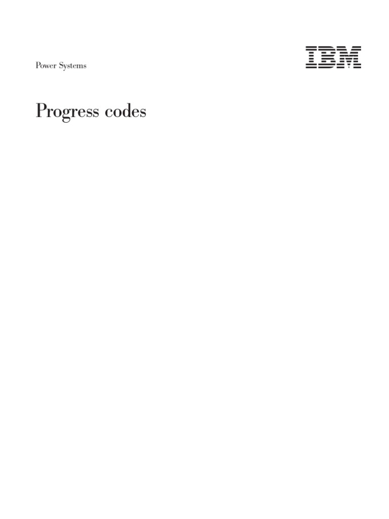 IBM Progess LED Codes | PDF | Booting | File System
