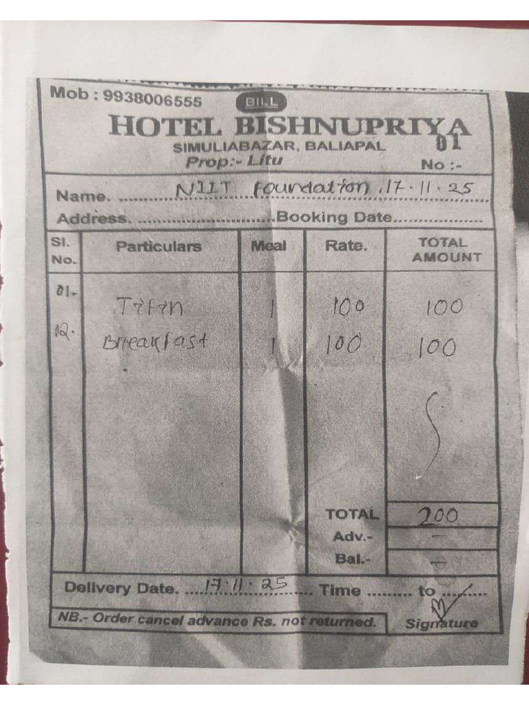 Food Bill | PDF
