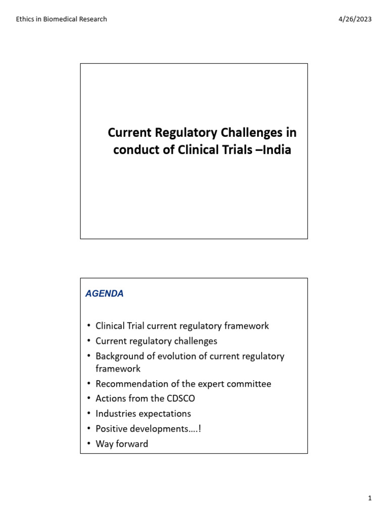 CT Regulatory Challnages in India | PDF | Clinical Trial | Health Sciences