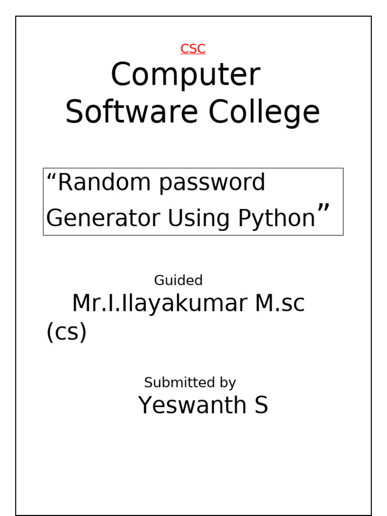Python Project Yeswanth (6) | PDF | String (Computer Science) | Python (Programming Language)